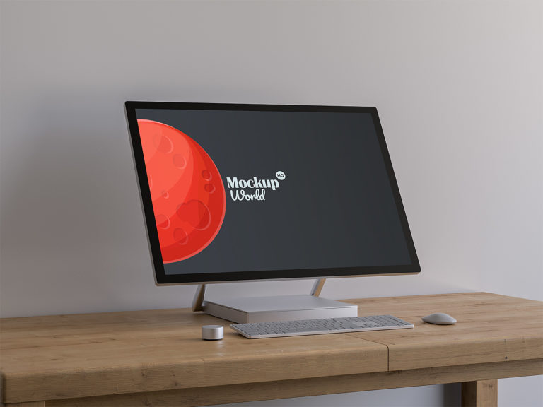 Surface Studio on the Table Mockup | Mockup World HQ