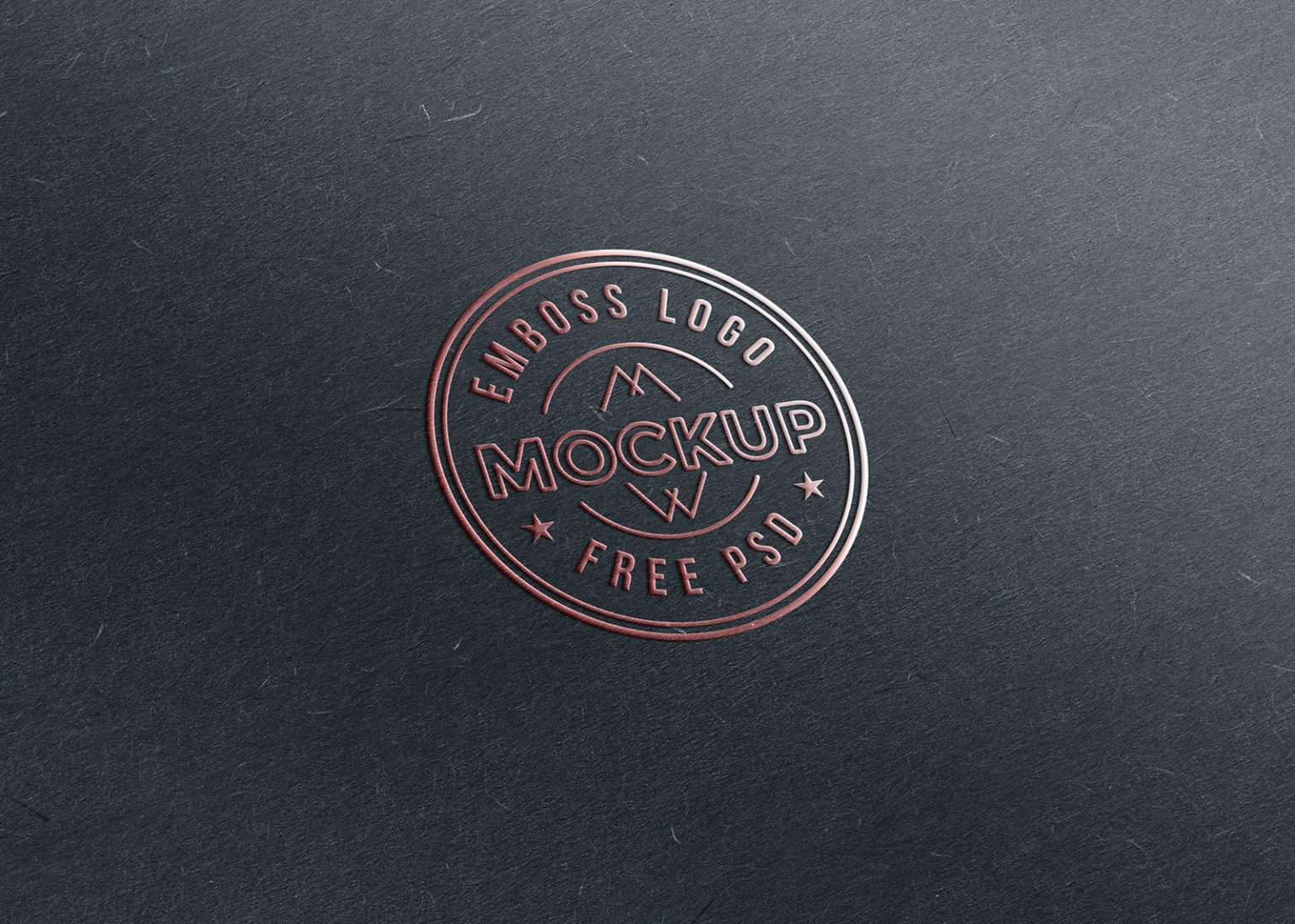 Emboss Paper Logo Mockup PSD | Mockup World HQ