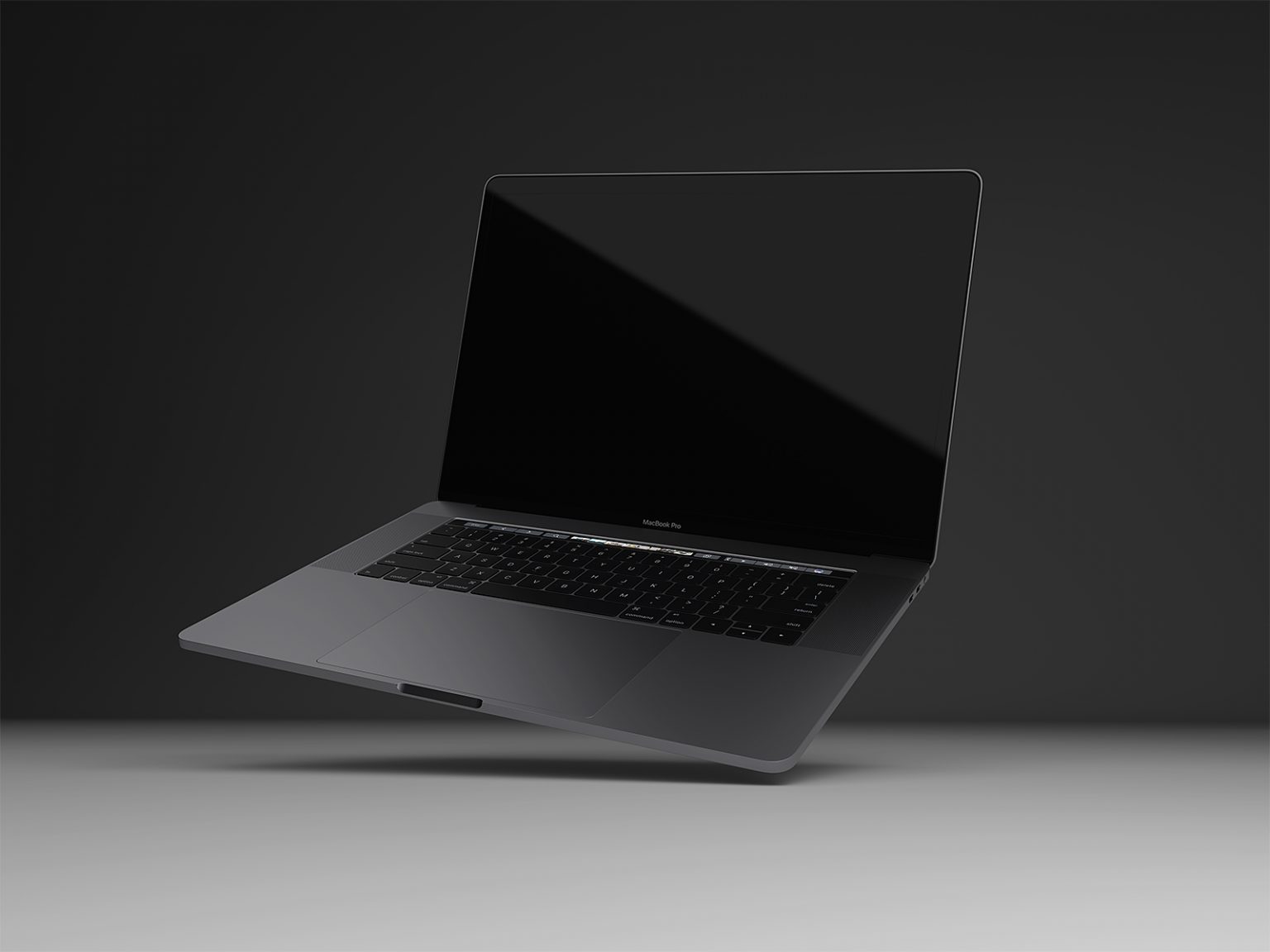 Realistic MacBook Pro Space Gray Mockup | Mockup World HQ