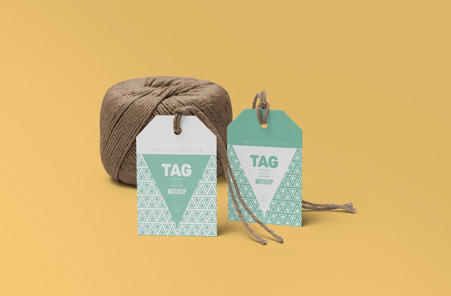 Free String Tag Mockup PSD | Mockup World HQ