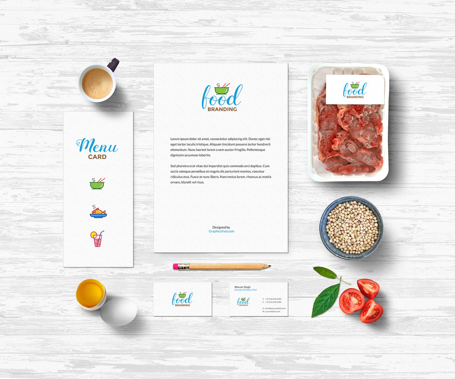 Food Branding Mockup PSD | Mockup World HQ