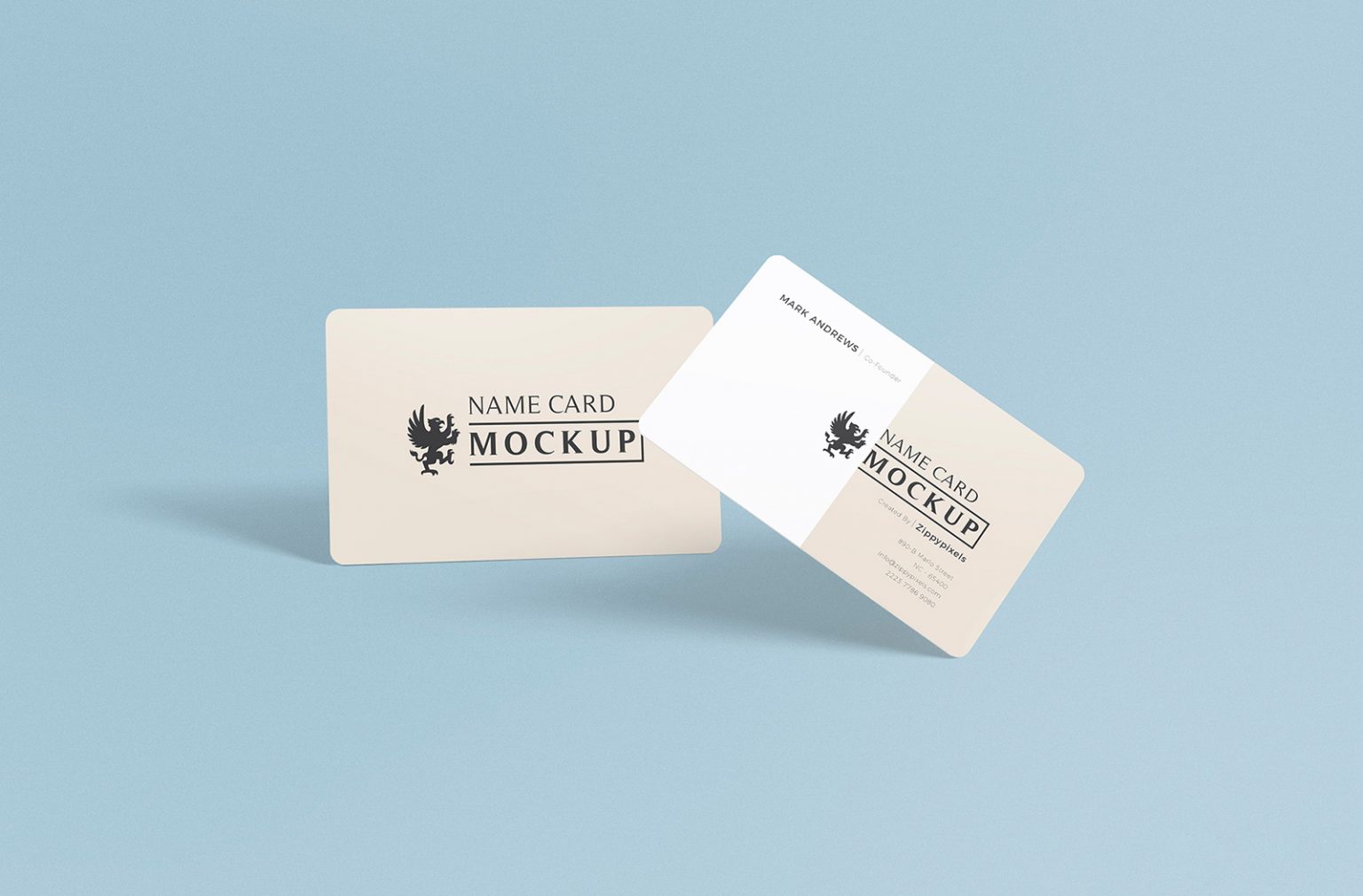 Free Name Card Mockup | Mockup World HQ