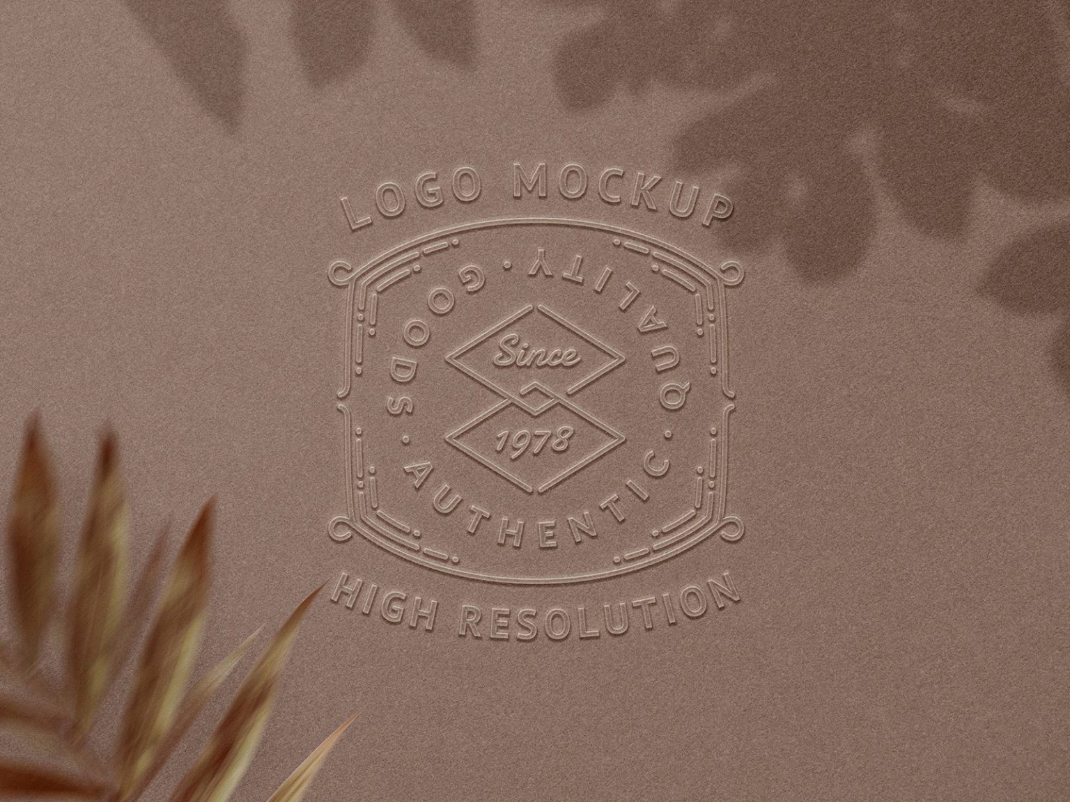 Free Embossed Logo Mockup | Mockup World HQ