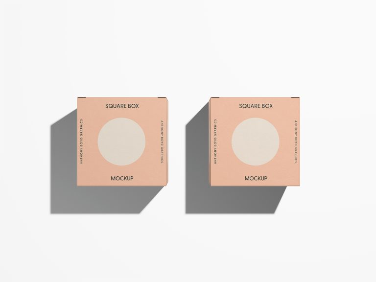 Box Top View Free Mockup | Mockup World HQ