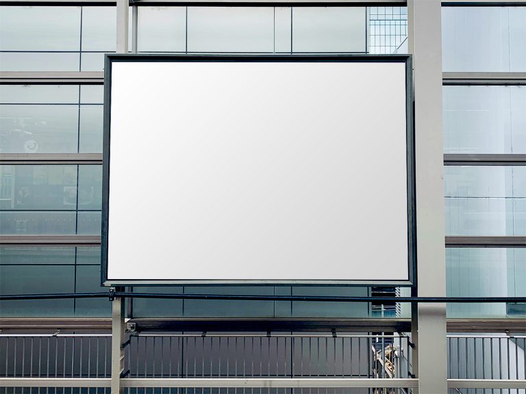Outdoor Advertising Panel Free Mockup | Mockup World HQ